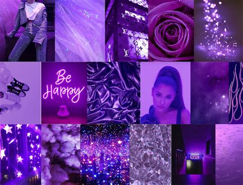 Boujee Purple Aesthetic Wall Collage Kit Digital Download Etsy