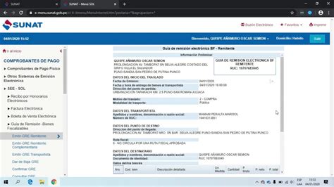 Emitir La Guía De Remisión Remitente De Bienes Fiscalizados Sunat