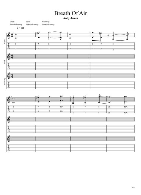Tonality Breath Of Air Play Through Tab Andy James