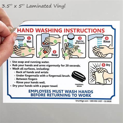 Employees Hand Washing Instruction Bathroom Etiquette Sign Sku S2 0928