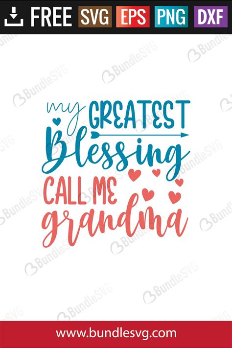 My Greatest Blessing Call Me Grandma Svg Cut Files Free Download