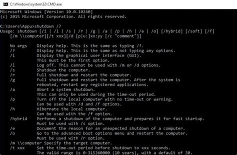 How To Shut Down Windows 10 Using Command Prompt