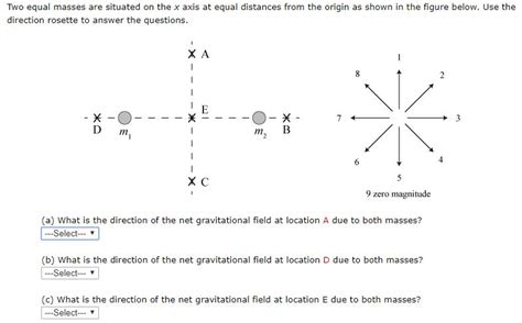 solved two equal masses are situated on the x axis at equal