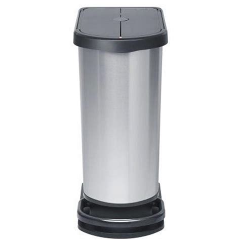 Rotho Mülleimer Paso Duo 1166510264 Silber Aus Kunststoff