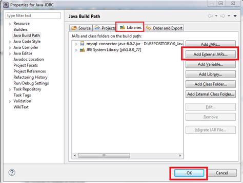 java steps to include jars in classpath in eclipse ide
