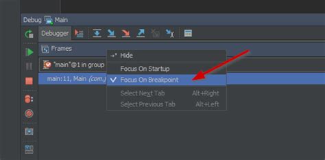 do not show debug window on activate breakpoint ides support