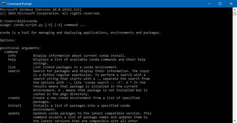conda is not recognized as internal or external command python