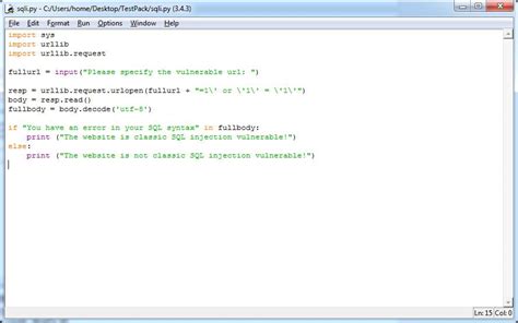code your first simple sqli checking vulnerability with python sql