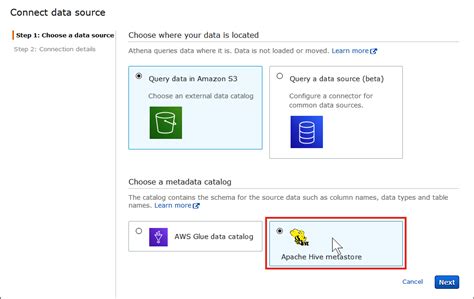 conexión de athena a apache hive metastore amazon athena