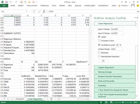 frontline systems xlminer analysis toolpak brings popular