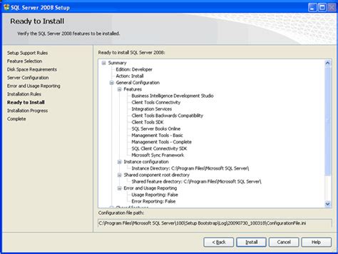 sql server 2008 client tools installation