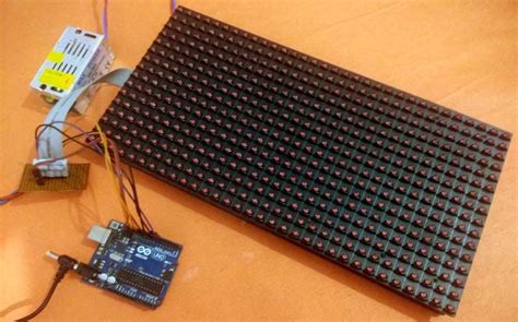 led display board using p10 led matrix display and arduino