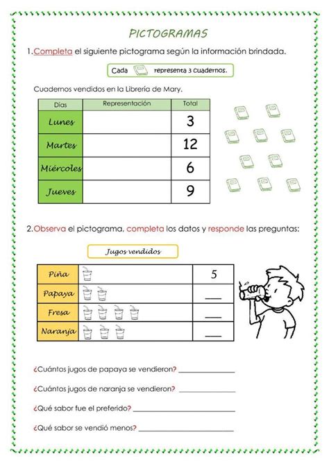 Prueba Graficos Y Pictogramas Segundo Basico Unidad I