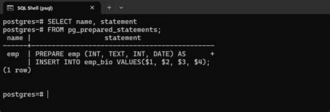 how to deallocate a prepared statement in postgresql commandprompt inc