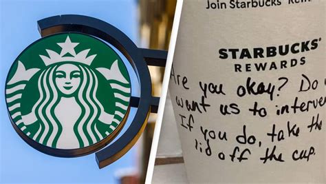 Starbucks Barista Praised For Leaving Secret Note On Cup To Help Young