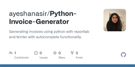 github ayeshanasir python invoice generator generating invoices