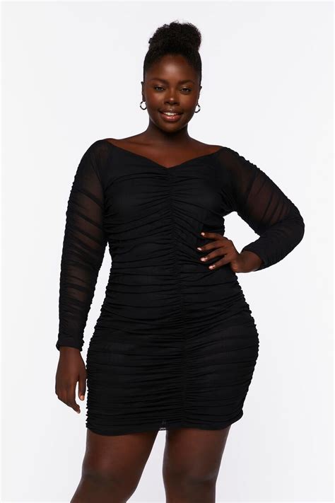 Plus Size Ruched Bodycon Dress