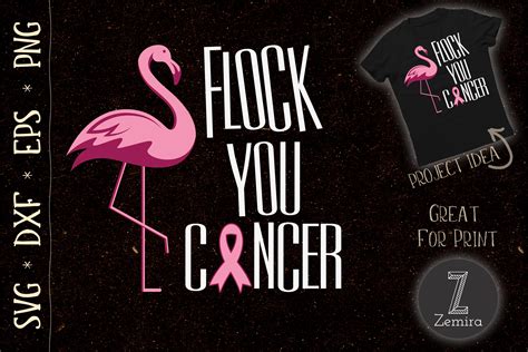 Flock You Breast Cancer Pink Flamingo Graphic By Zemira · Creative Fabrica