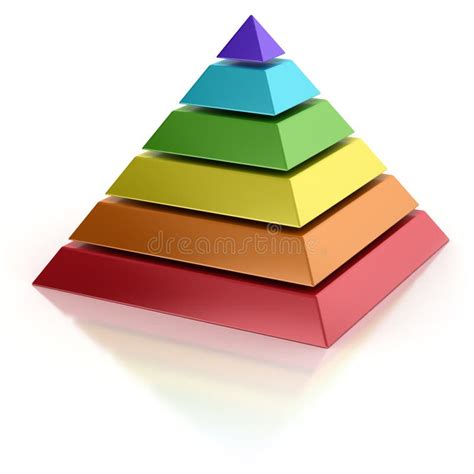 Una Pirámide De 4 Niveles Una Imagen 3d Stock De Ilustración
