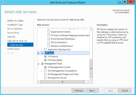 how to install and configure ftp server on iis 8 in