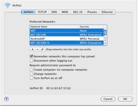 deleting preferred wireless networks on mac osx answer netgear support