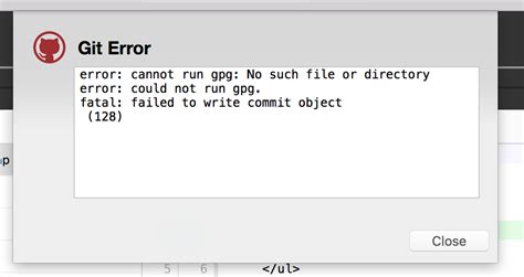 macos git hub desktop on mac error cannot run gpg no such file or