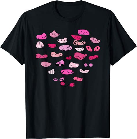 Boob Breast Cancer Heart Shape Body Positivity Boobies Women T Shirt