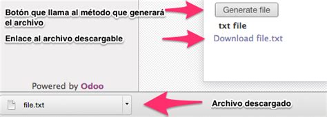 crear archivo descargable en odoo