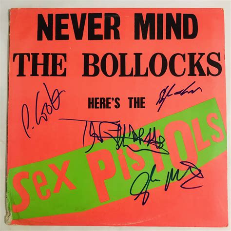 Lot Detail The Sex Pistols Superbly Signed Never Mind The Bollocks