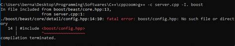 fatal error boost config hpp no such file or directory · issue 2438