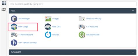 how to check disk space usage in cpanel qualispace knowledge base