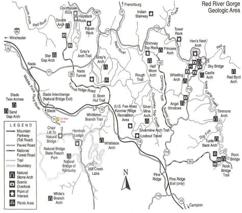red river gorge hiking map red river gorge hiking map red river