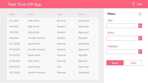 power apps filter menu apply clear and reset matthew devaney