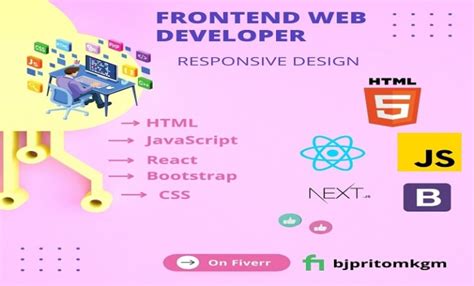 be your front end web designer and developer using css framework react