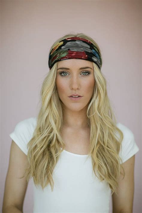 Floral Bohemian Head Wrap Womens Headband Hair Wrap Or Head Wrap With