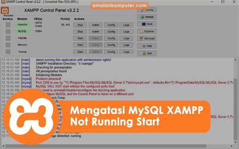 kenapa mysql di xampp tidak bisa start