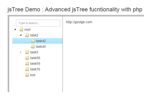 advanced jstree with php and mysql