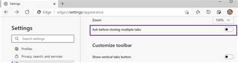 enable or disable close all tabs prompt in new microsoft edge gambaran