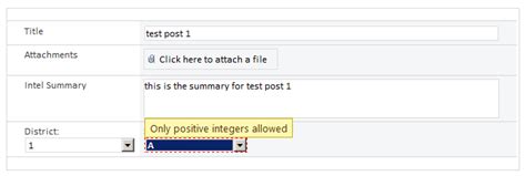 solved custom list form only positive integer allowed in dropdown