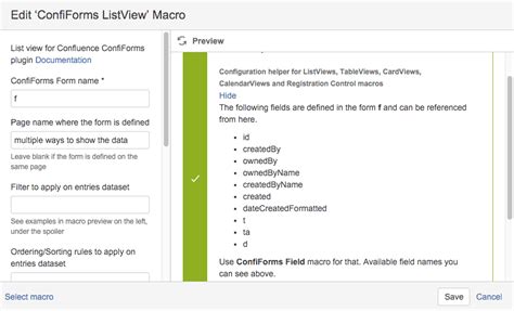 multiple ways to show your form data in confluence with confiforms
