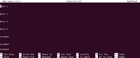 how to use nano text editor commands in linux linode docs