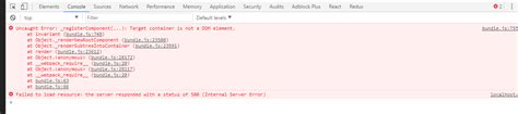 reactjs server side rendering always returns an error target