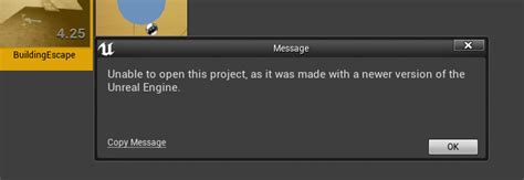 stuck at unreal 4 22 to 4 25 and cannot compile building escape ask