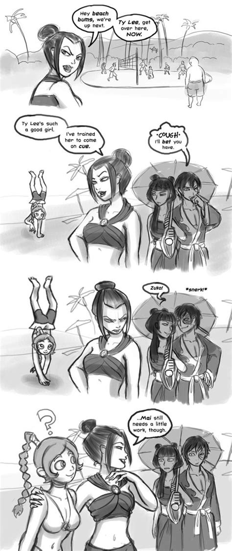 Burn Avatar The Last Airbender Azula Ty Lee Mai Zuko Avatar