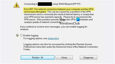 fix vpn error 807 on windows 11 10