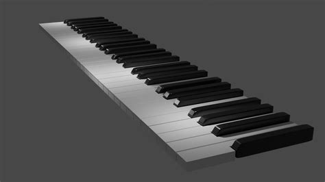 piano keys 3d model obj stl