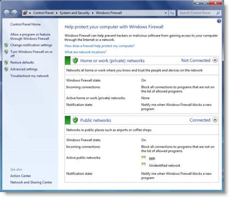 how to manage rules using advanced firewall settings in windows 7