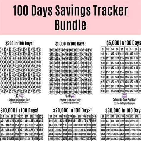 30 000 Money Saving Challenge Printable Save 30 000 In 100 Days