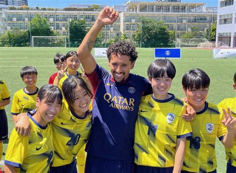 来日中のパリsg選手が中高生と交流 都内でサッカー教室 ライブドアニュース