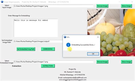 python code for image steganography for hiding message in